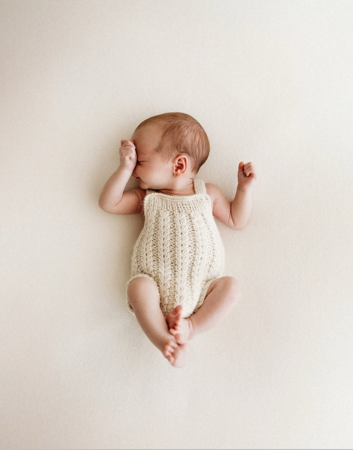 Darcy knit romper - Snow – Hank Knitwear